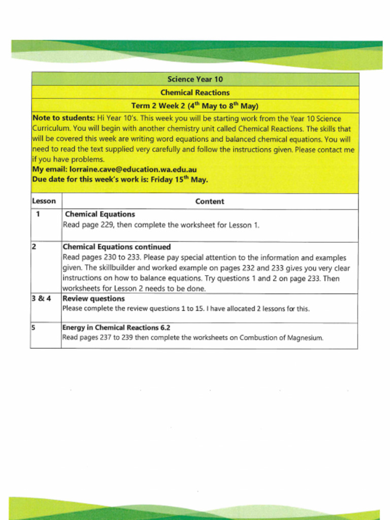 Science Year 10 | PDF