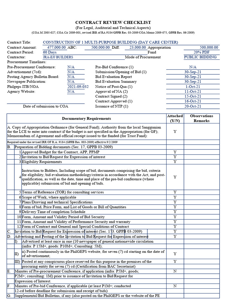Contract Review Checklist | PDF | Lease | Business