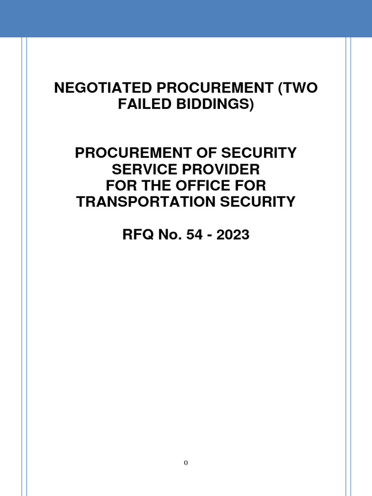Negotaited Procurement Two Failed Biddings | PDF | Specification (Technical Standard) | Procurement
