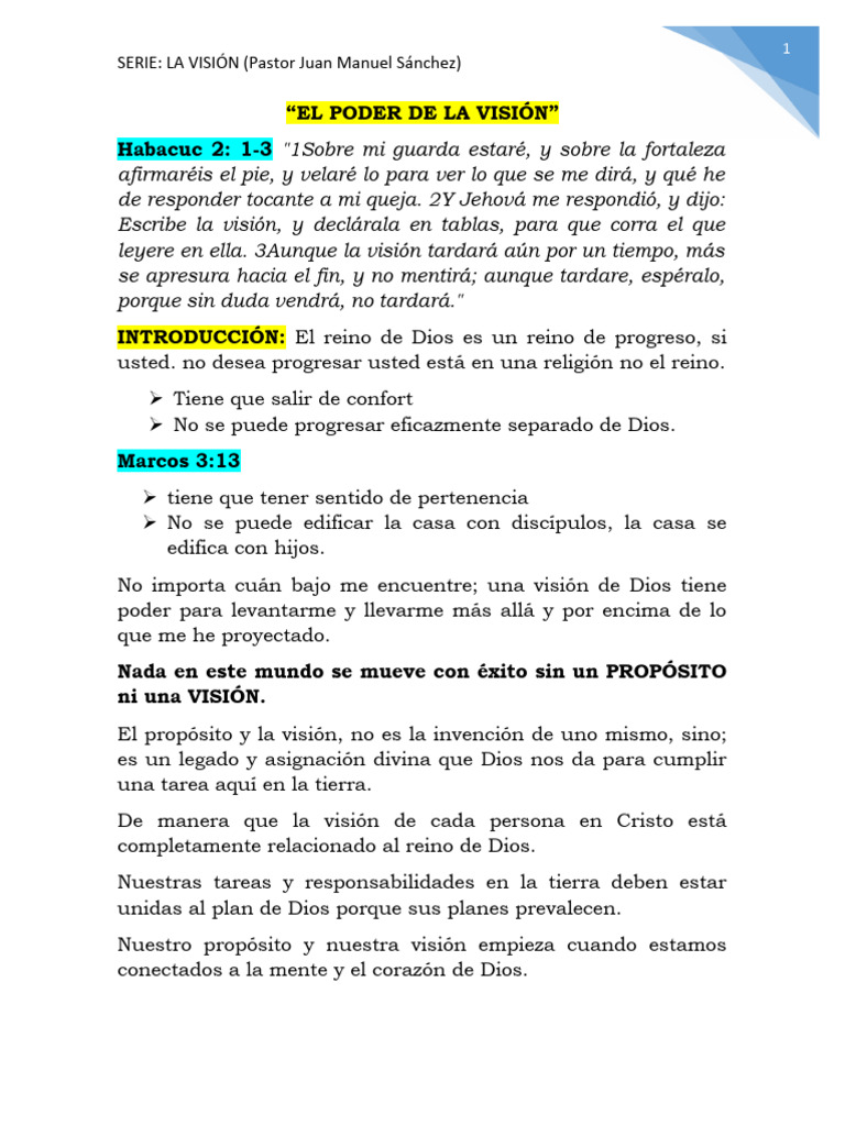El Poder de La Visión | PDF | Dios | Abrahán