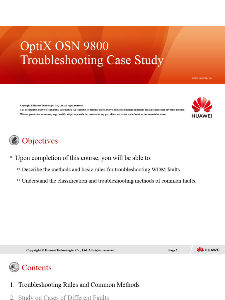 5-OptiX OSN 9800 Troubleshooting Case Study ISSUE1.01 | PDF | Wavelength Division Multiplexing ...