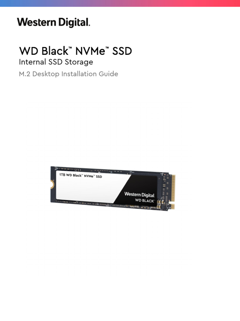 Installation Guide WD Black Nvme SSD | PDF | Solid State Drive | Bios