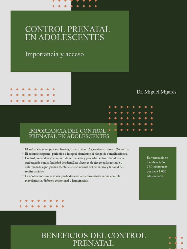 Control Prenatal en Adolescentes | PDF | El embarazo | Infantes