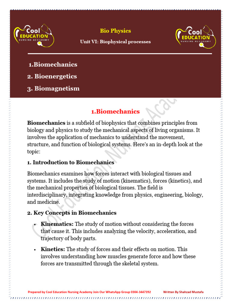 Bio Physics Unit 06 by Cool Education | PDF | Adenosine Triphosphate ...