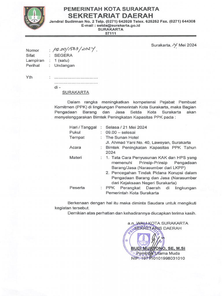 20240515061637undangan Bimtek Peningkatan Kapasitas PPK | PDF 20240515061637undangan Bimtek Peningkatan Kapasitas PPK | PDF