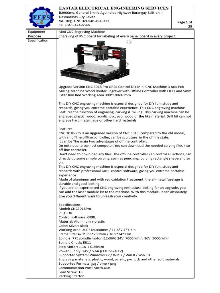 Mini CNC Engraving Machine Documentation | PDF | Numerical Control ...