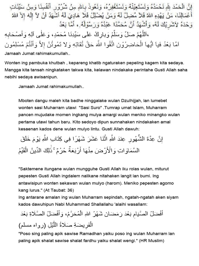 Khutbah MUharram | PDF | Wellness | Religion & Spirituality