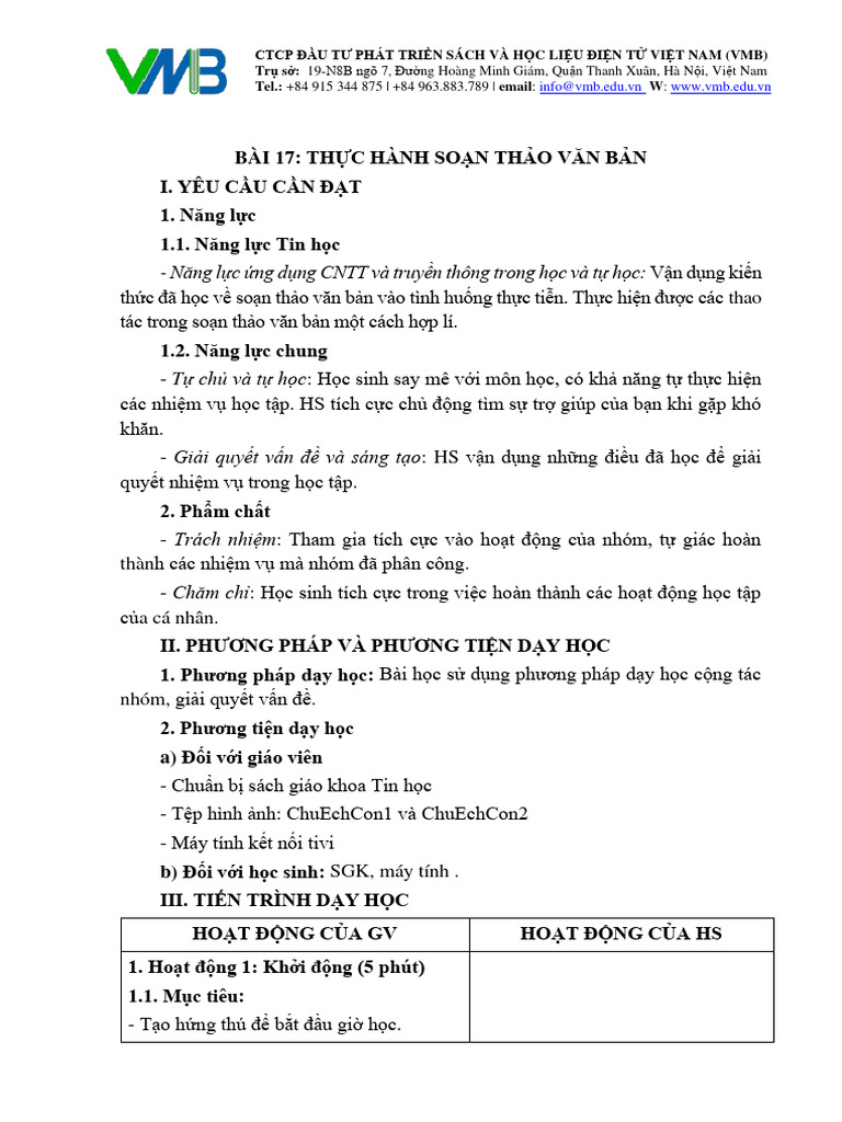 Bai 17. Thuc Hanh Soan Thao Van Ban V1 | PDF
