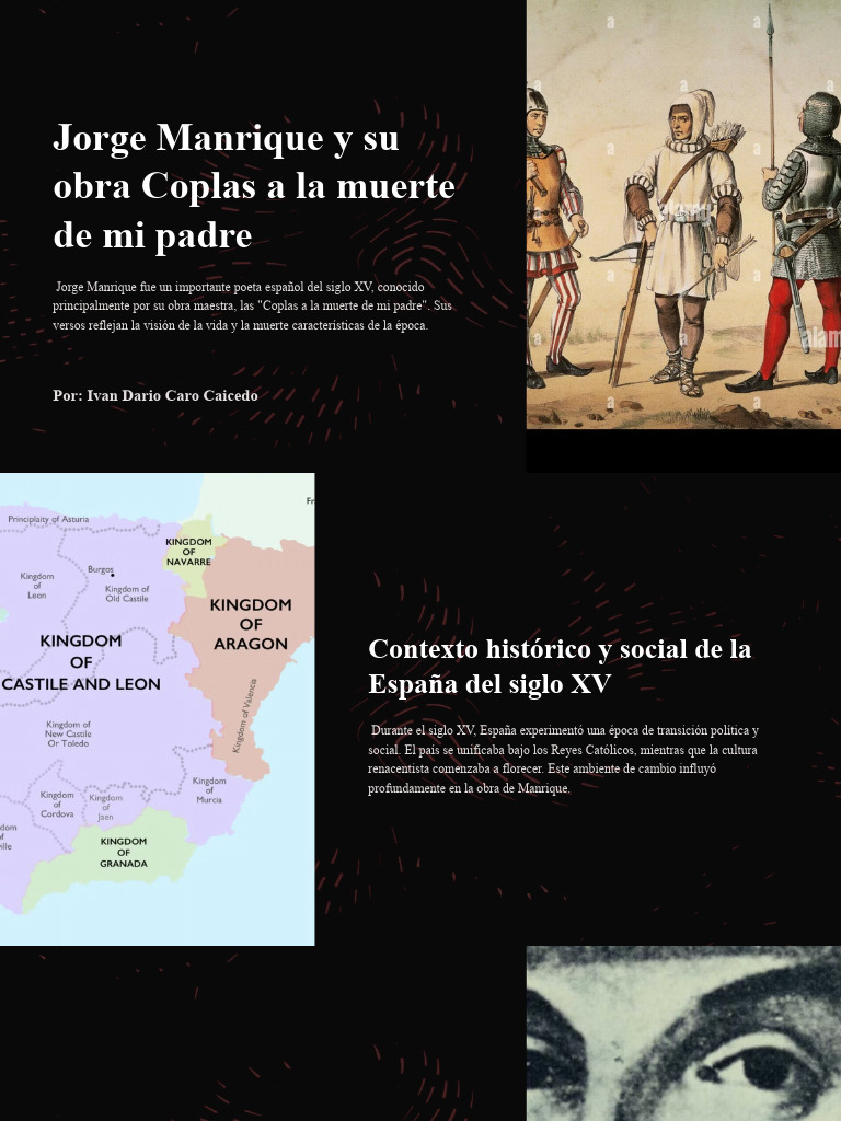 Jorge Manrique y Su Obra Coplas A La Muerte de Mi Padre | PDF | Poesía | Ficción general