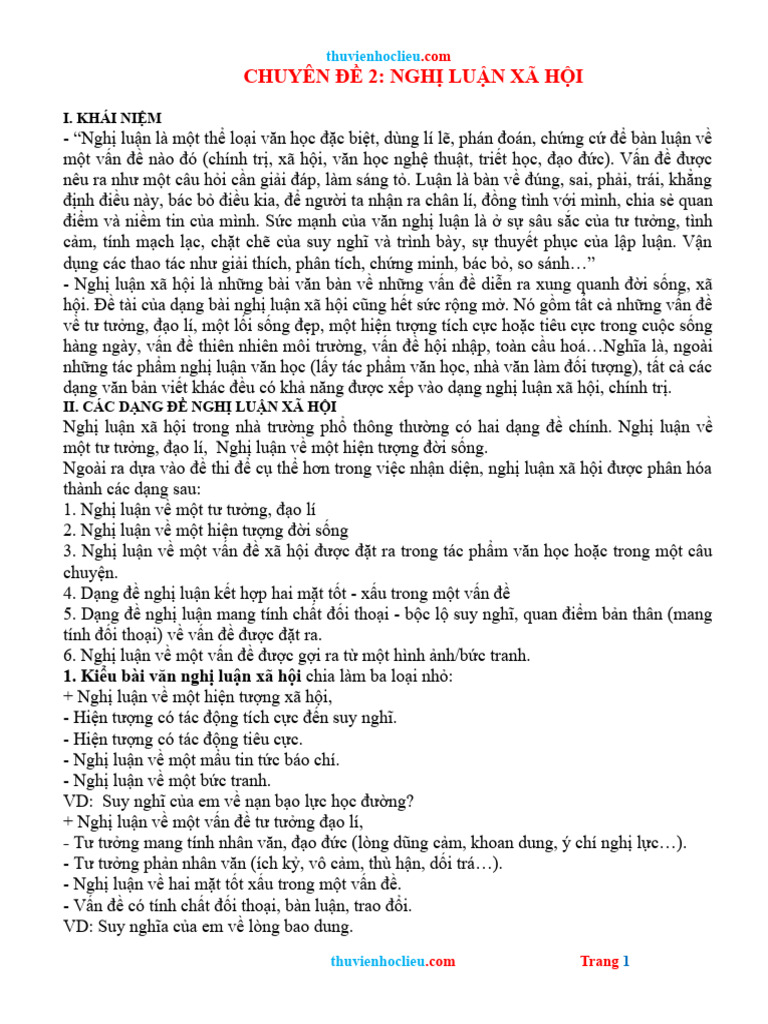 Chuyen de 2 Nghi Luan Xa Hoi | PDF