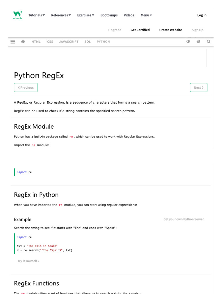 Regular Expressions | PDF