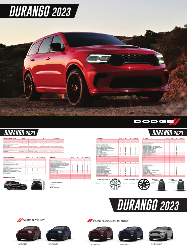2023 - Ficha Técnica - Dodge Durango | PDF | Diodo emisor de luz | Vehículo de motor