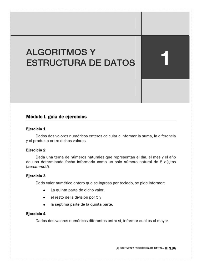 Guia Algoritmos | PDF | Algoritmos | Entero