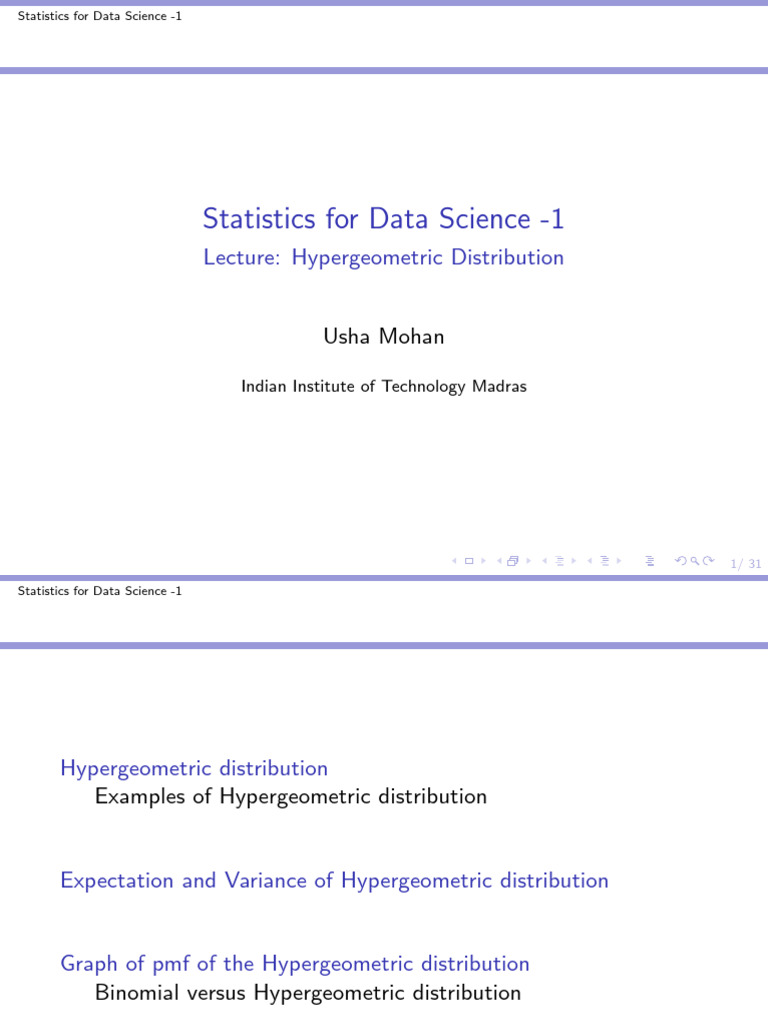 Hypergeometric Distribution Explained | PDF | Probability Distribution ...