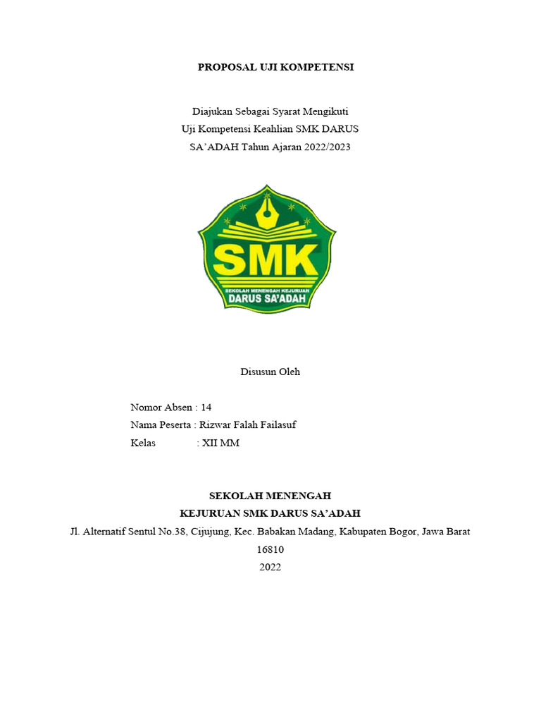 PROPOSAL UJikom Aing | PDF | Karier & Perkembangan | Bisnis