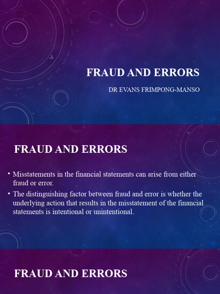 Fraud and Errors 2024 Lecture 2 | PDF | Negligence | Duty Of Care
