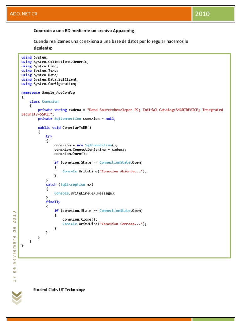 Cuando Realizamos Una Conexiona A Una Base de Datos Por Lo Regular Hacemos Lo Siguiente | PDF ...