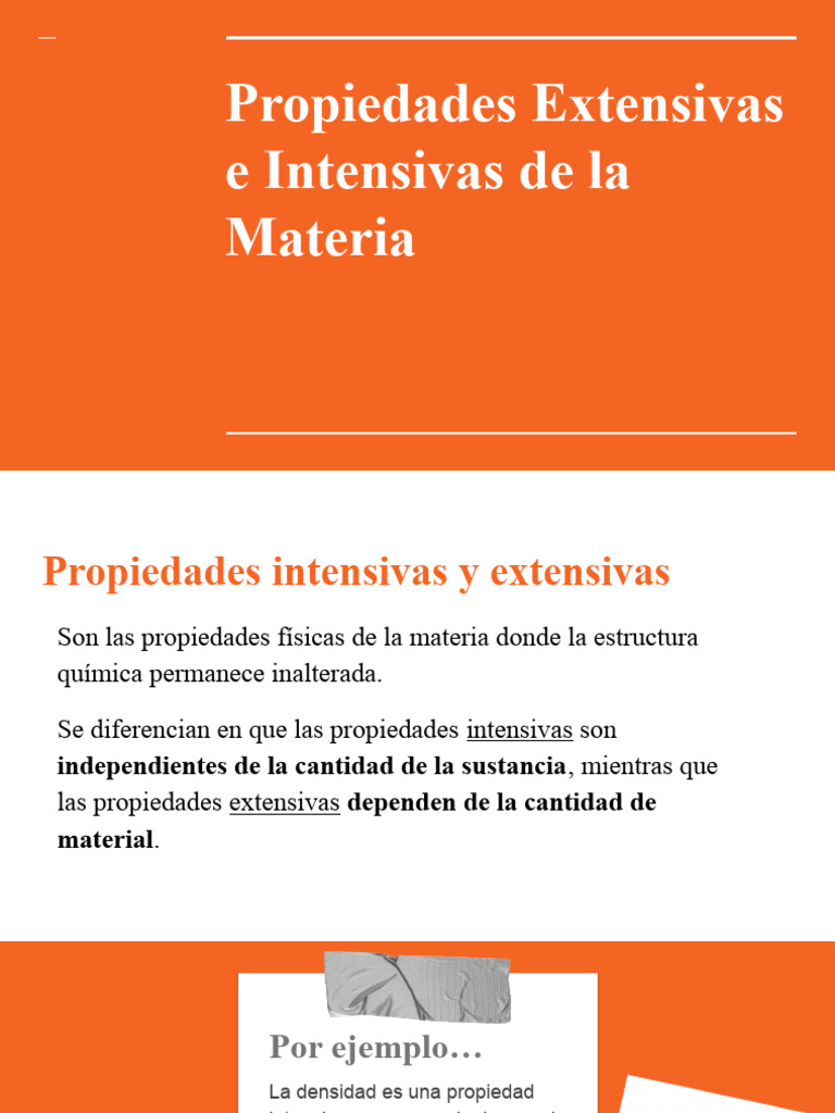 Propiedades Extensivas e Intensivas | PDF | Temperatura | Calor