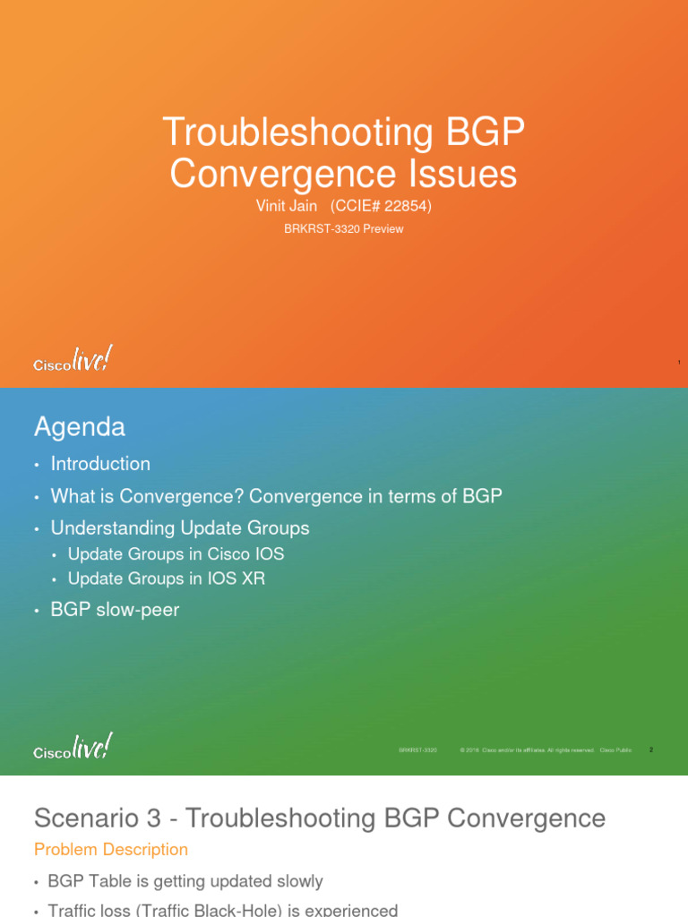 TS BGP - Convergence Issue | PDF | Transmission Control Protocol ...