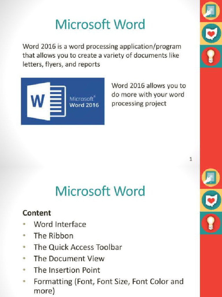 microsoft-word-basics-pptx-267993600 | PDF