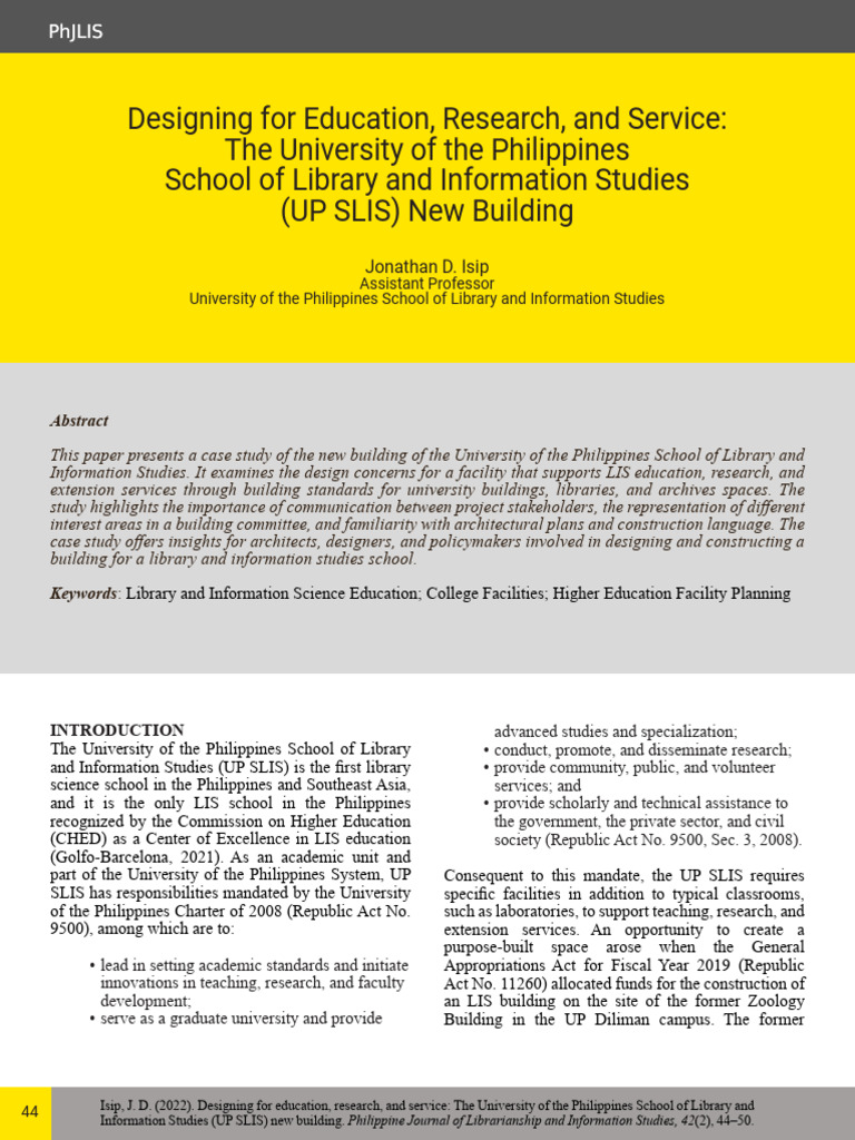 46 PhJLIS2022issue02 | PDF | Libraries | Laboratories
