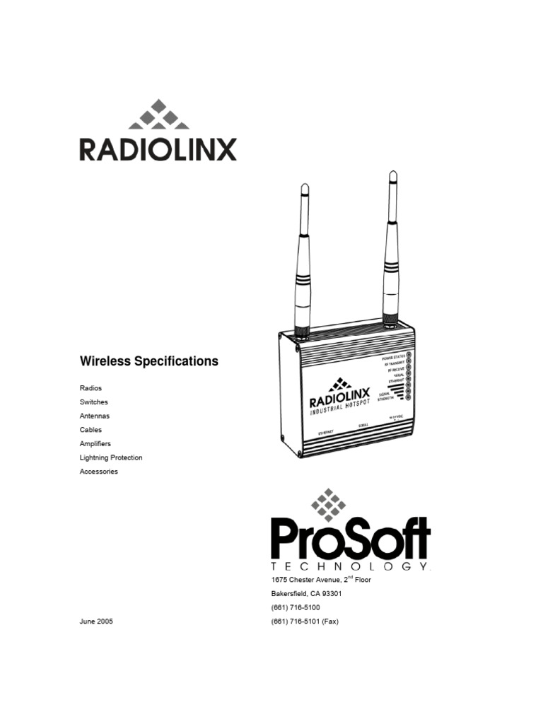 RadioLinx Wireless Specification | PDF | Computer Network | Wireless