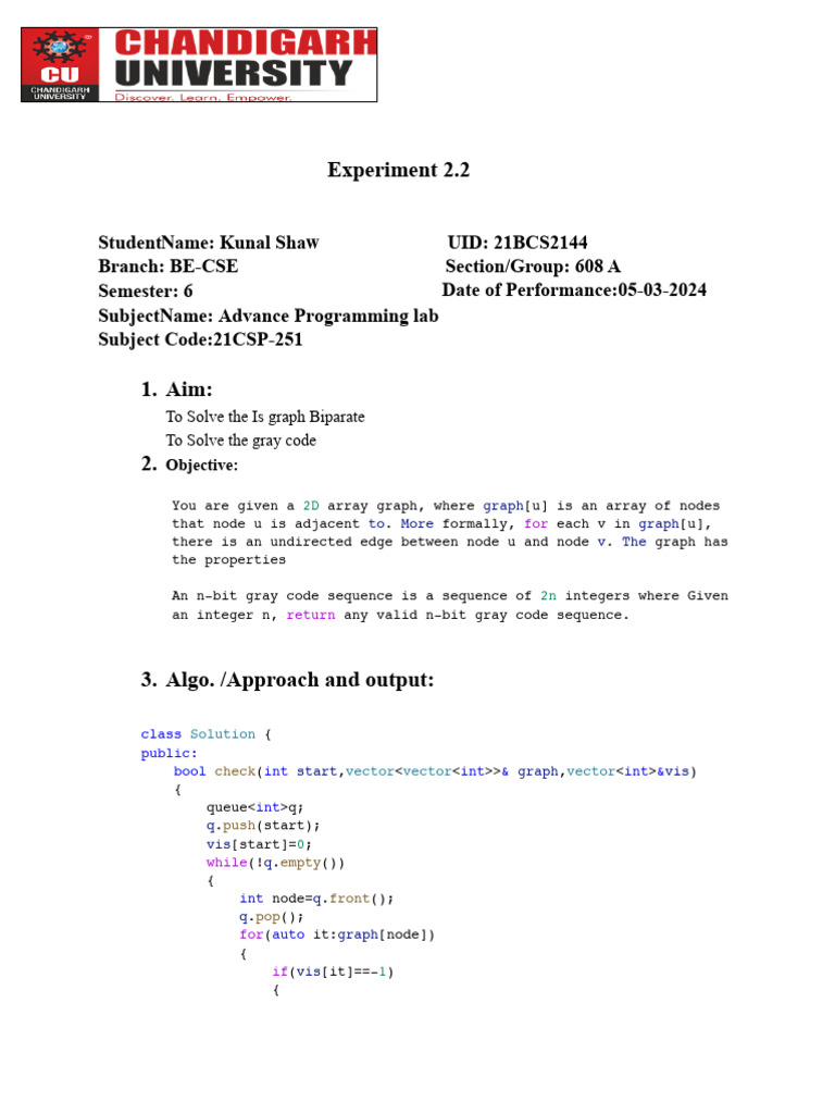 CSE 6th Sem: Graph & Gray Code | PDF | Teaching Methods & Materials | Science & Mathematics