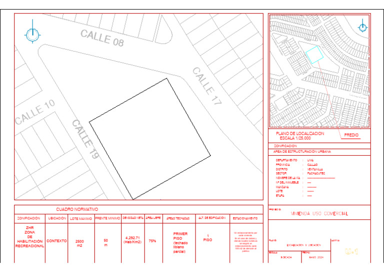 Plano A3 Ventanilla | PDF | Planificación urbana | Urbanización
