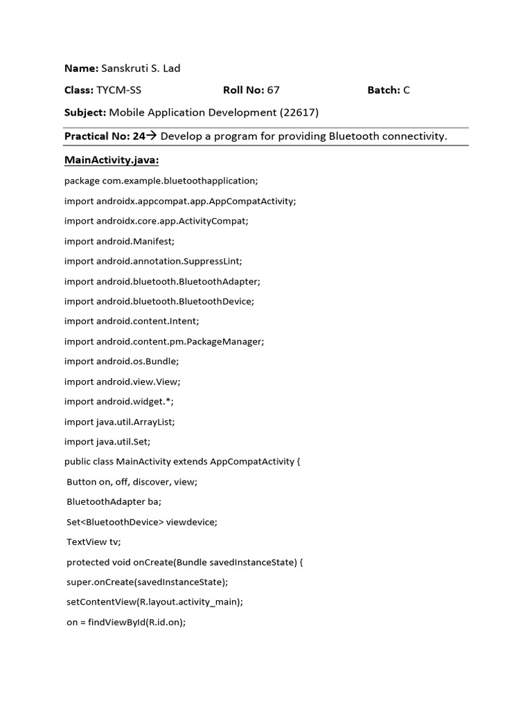 Mad 24 | PDF | Android (Operating System) | Bluetooth