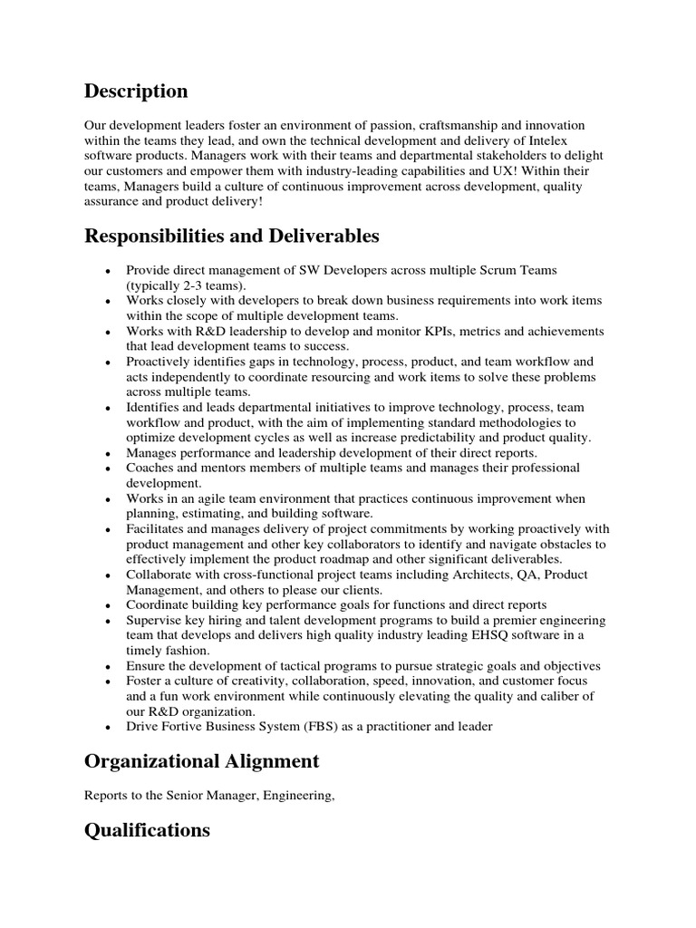 Software Development Manager - ILX | PDF | Software Development Process ... Software Development Manager - ILX | PDF | Software Development Process ...