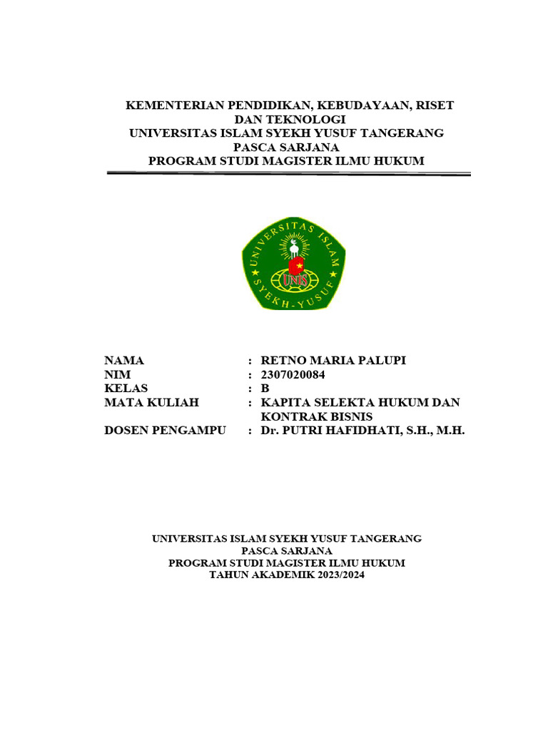 Analisis Kasus Hukum YPJ dan Unbari | PDF