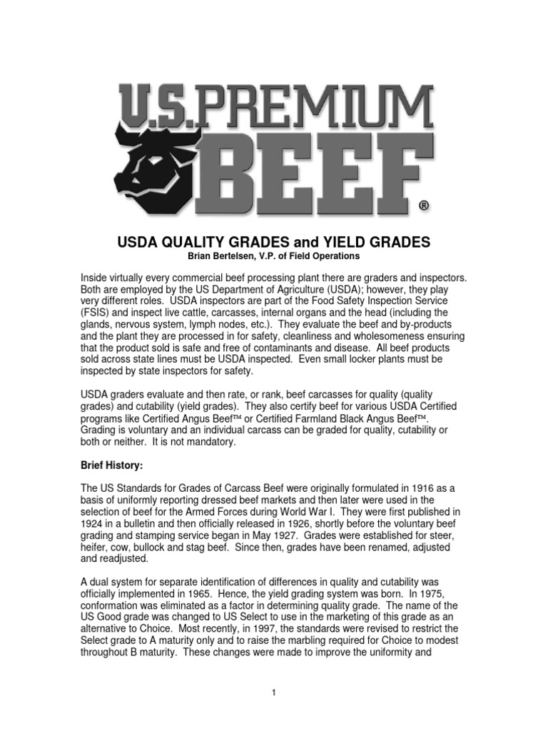 Beef Grading DocumentItem | PDF