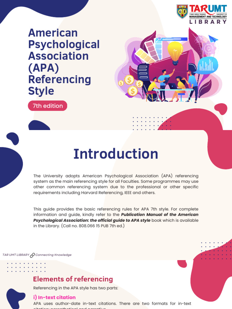 American Psychological Association (APA) Referencing Style | PDF ...