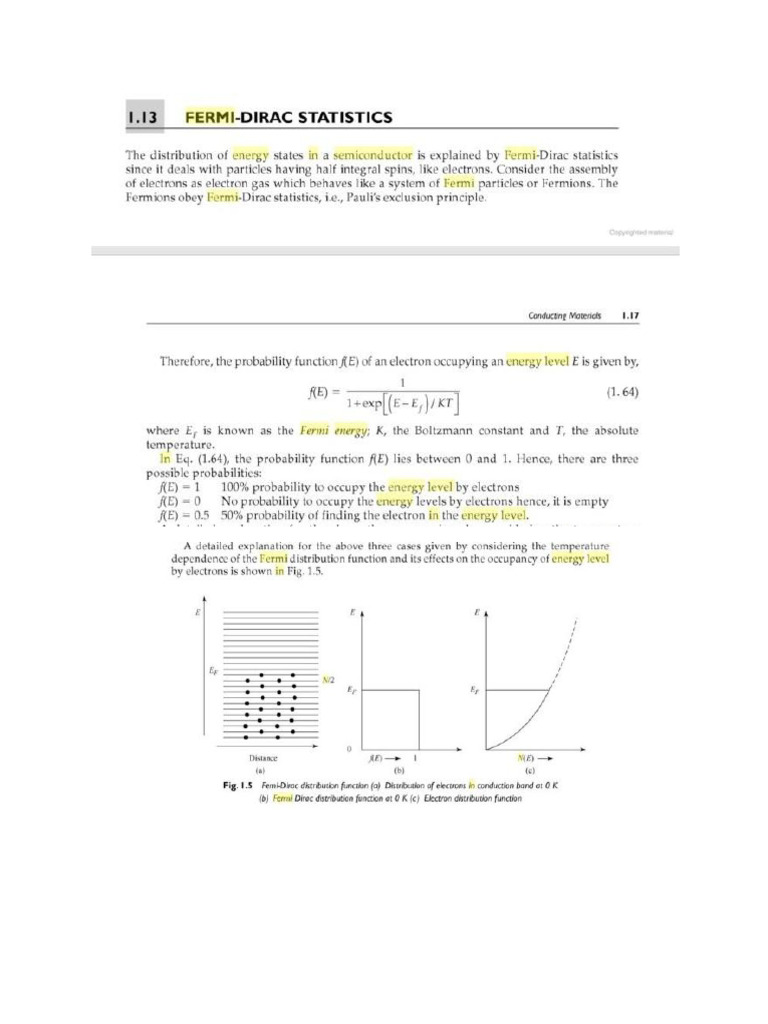 Fermi Dirac Distribution Function | PDF