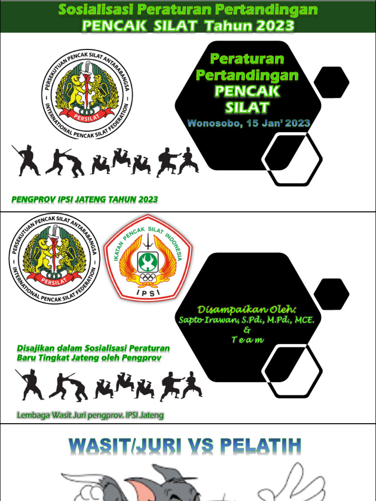 Materi Sosialisasi Peraturan Pencak Silat - 15 Jan 2023 - Fix | PDF