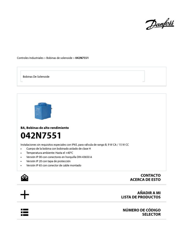 042N7551 - Especificaciones Del Producto | PDF