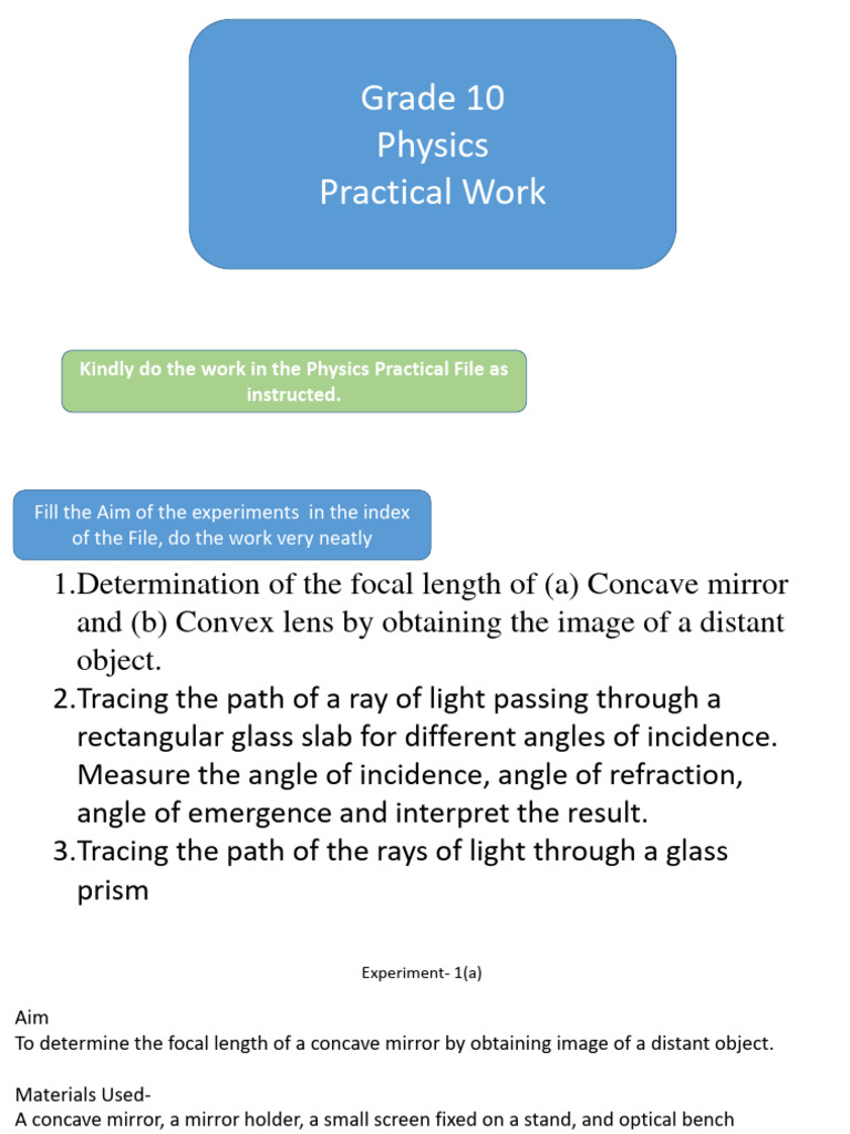 Grade 10 Physics | Download Free PDF | Mirror | Optics