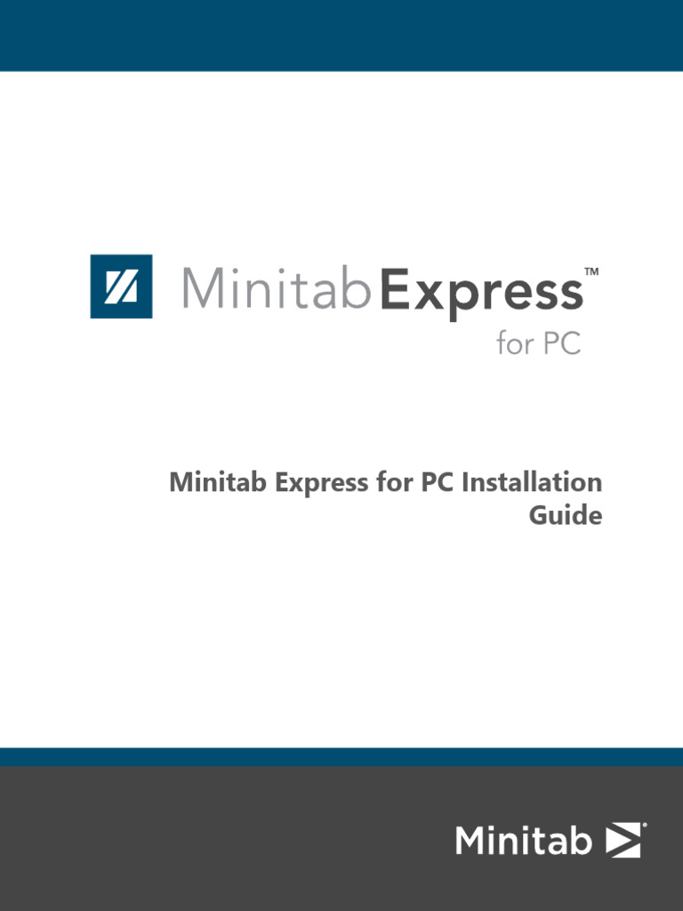 Minitab Express Installation Guide PC-En | PDF | Installation (Computer Programs) | Computer File