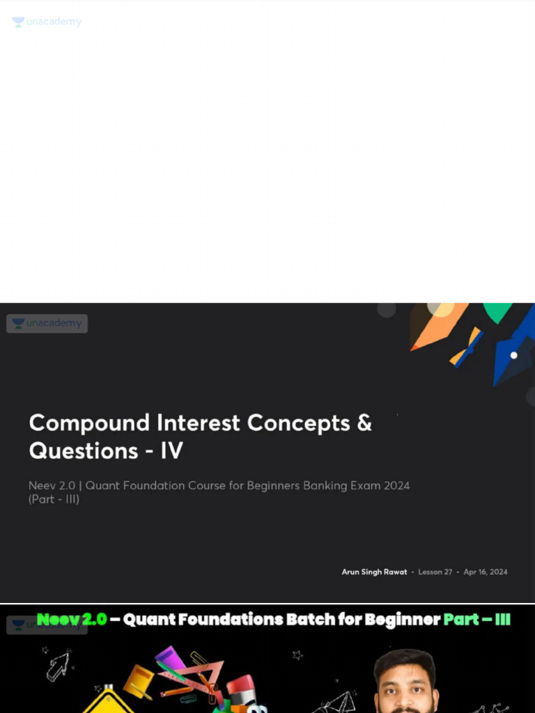 Compound Interest Concepts Questions IV With Anno | PDF