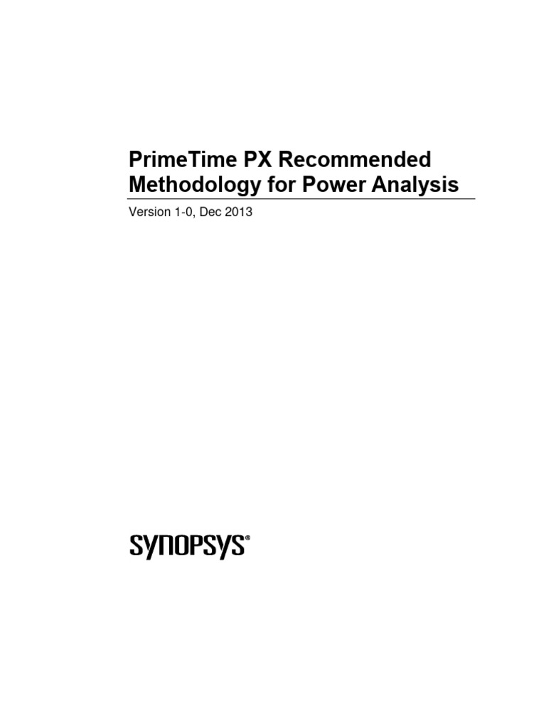 PTPX Methodology RM I1312 | PDF | Hardware Description Language | Decibel
