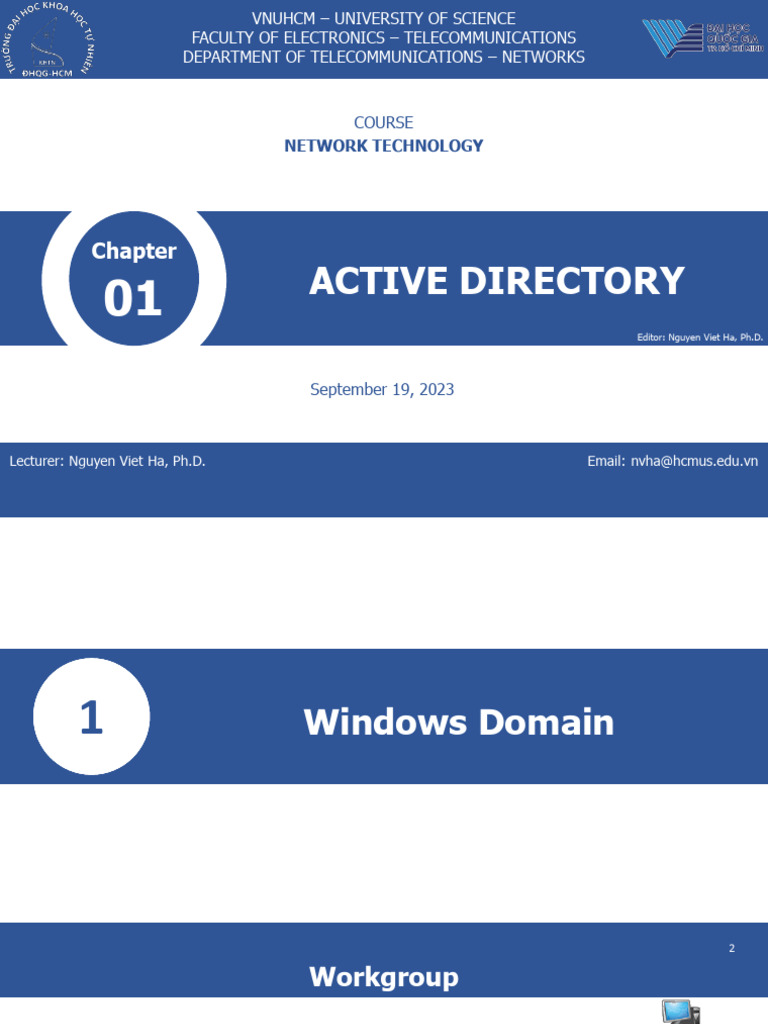 Chapter1 - Active Directory | PDF | Active Directory | Computer Network