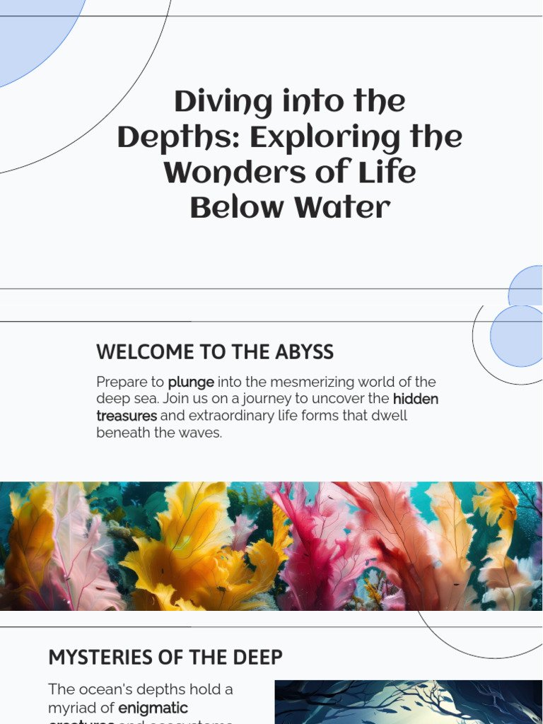 Slidesgo Diving Into The Depths Exploring The Wonders of Life Below Water 20240628190149POby | PDF