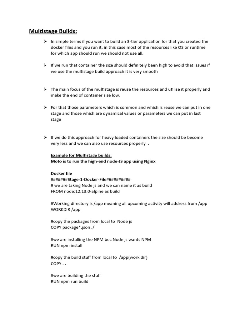 Multi Stage Builds and Distroless Images | PDF | Operating System ...