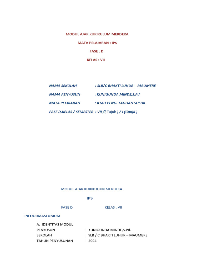 Modul Ajar Kurikulum Merdeka | PDF
