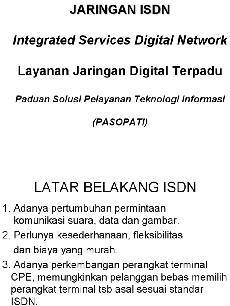 Jaringan Isdn | PDF