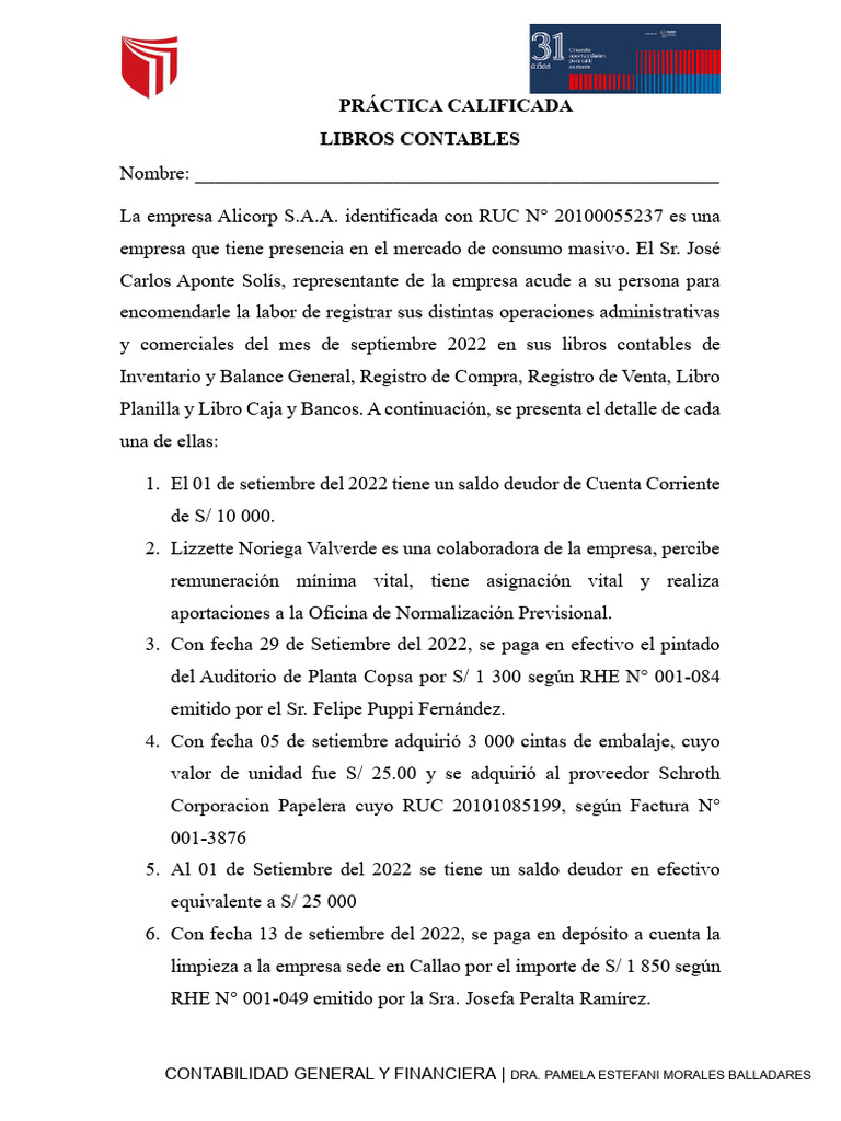 Ejercicios de Libros Contables | PDF | Contabilidad | Cumplimiento normativo