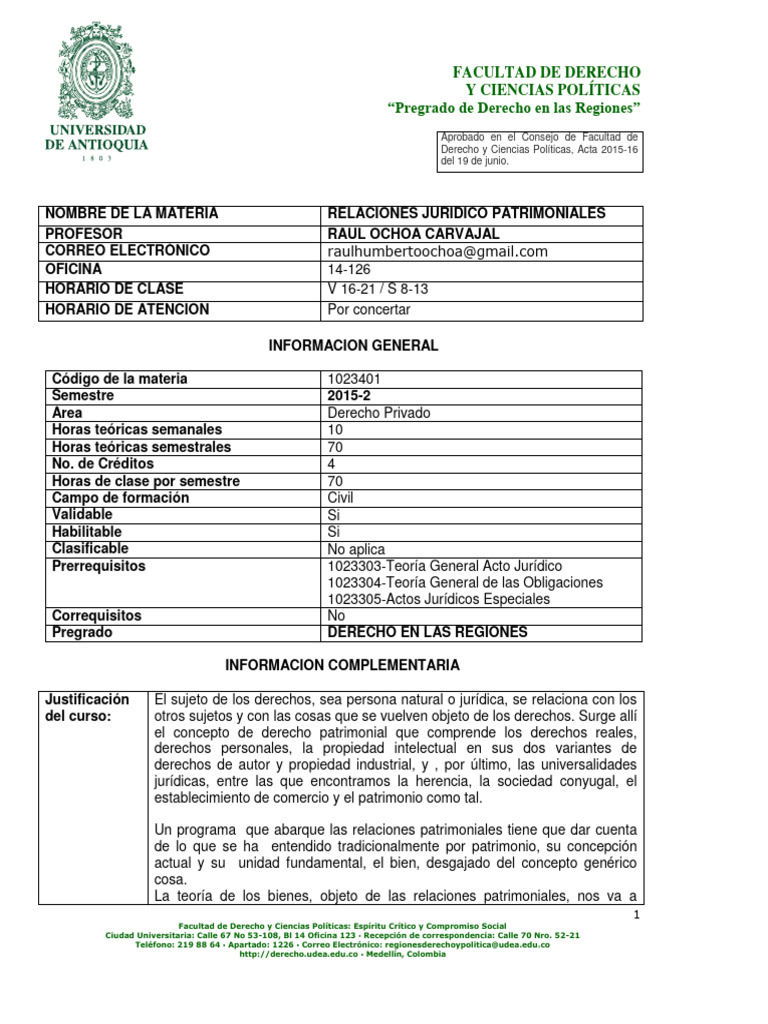 Programa+Relaciones+Jurídico+Patrimoniales,+Prof +Raúl+Ochoa +2015-2 ...