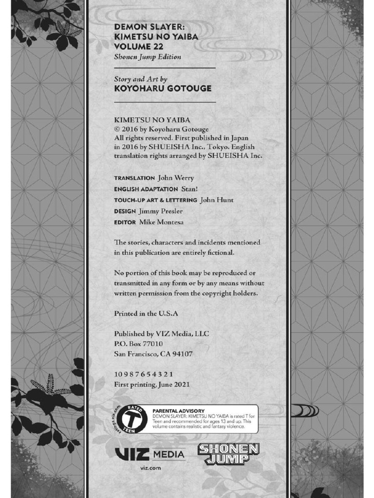 Demon Slayer Volume 22 | PDF