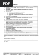 Check List of NABL Documents 2024 | PDF | Calibration | Specification ...