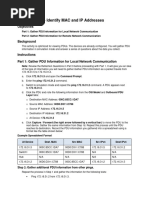 9.1.3 Packet Tracer - Identify MAC and IP Addresses - ILM | PDF | Ip Address | Router (Computing)